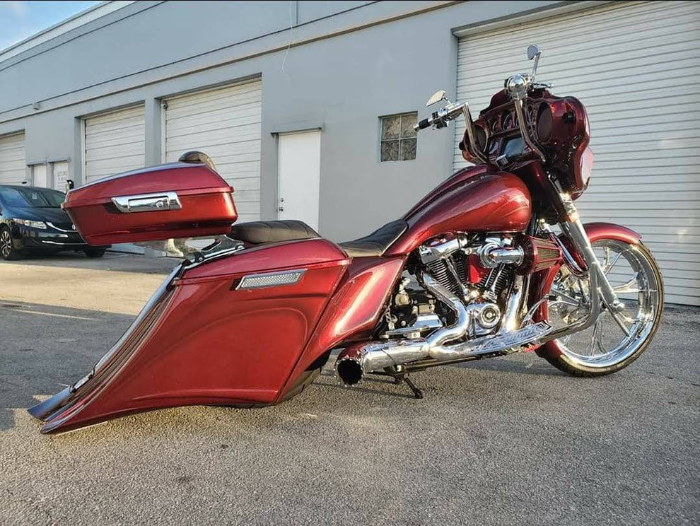 Harley Davidson 7" Down 14" Back Stretched Saddlebags – Bike Life Nation