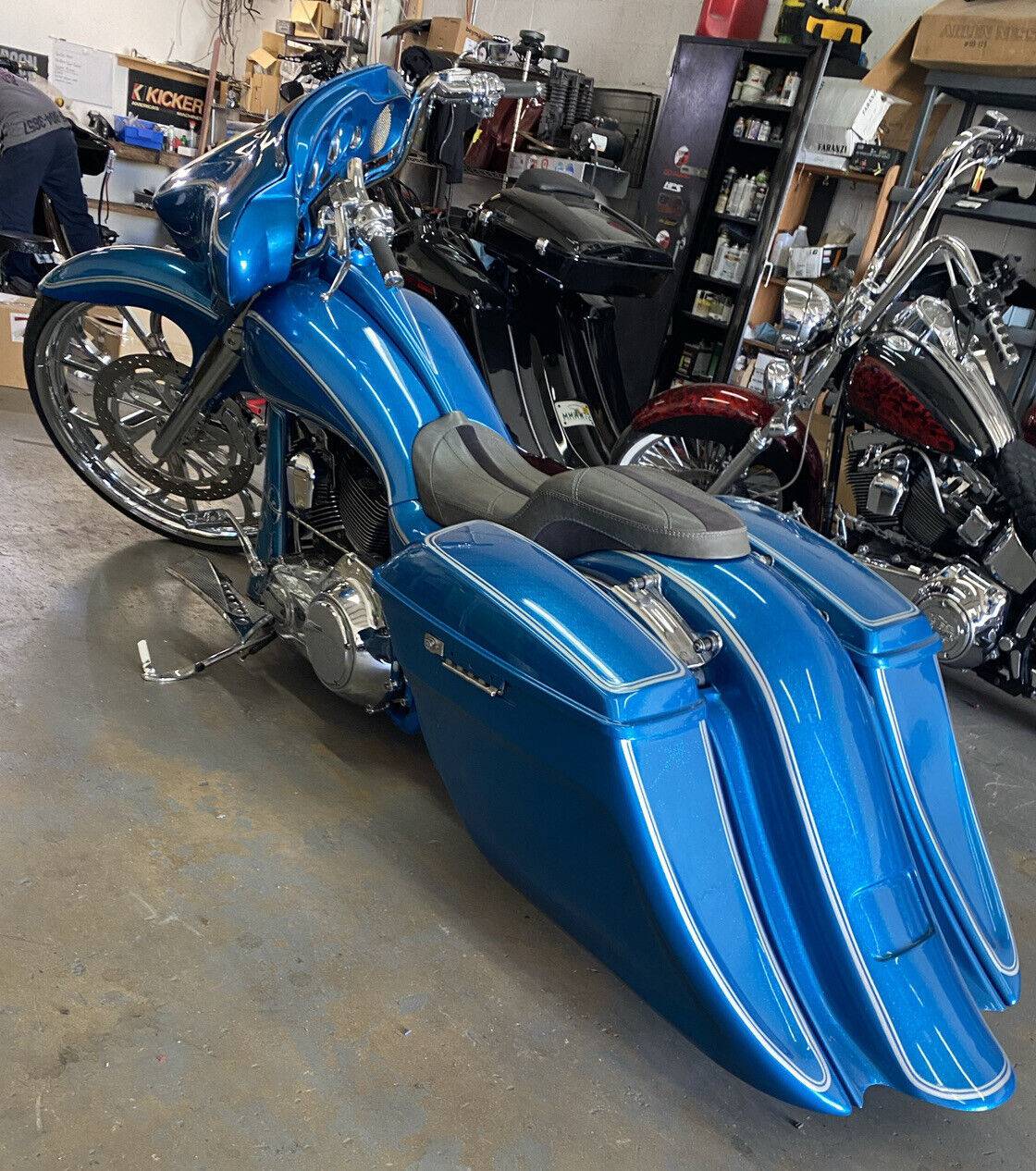 Harley Davison 7" Down 10" Back Scallop Stretched Saddlebags – Bike ...